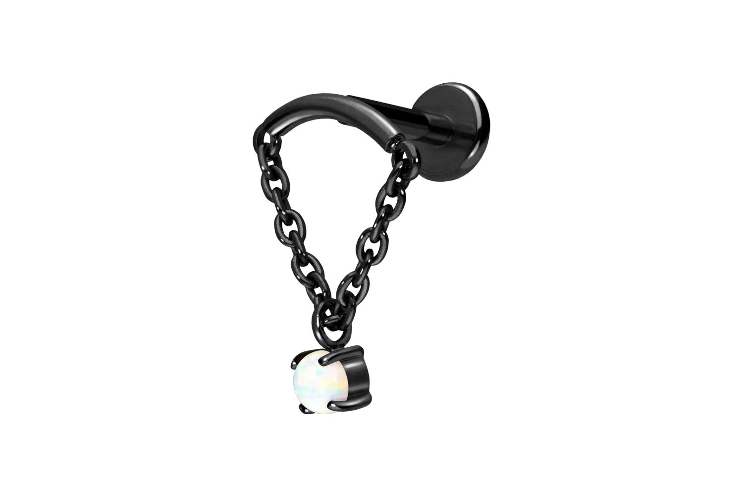 Titan Labret mit Push Fit BOGEN + KETTE + SYNTHETISCHER OPAL | SW ...
